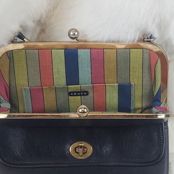 Coach | Bags | Vintage Coach Kiss Lock And Clasp Lock Section Shoulder ...